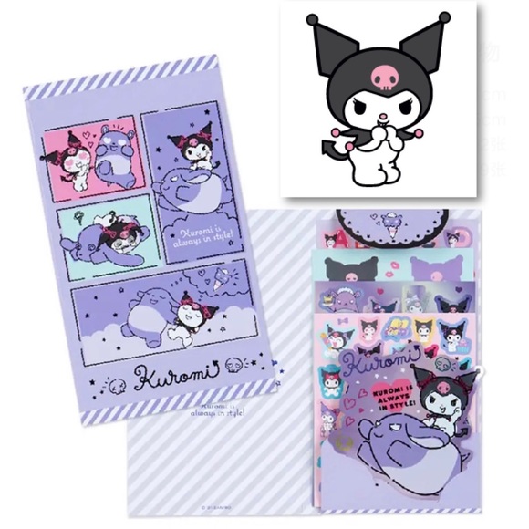 Office | 4 Kuromi Sticker Set New 4 If Bundled Over Six Sheets | Poshmark